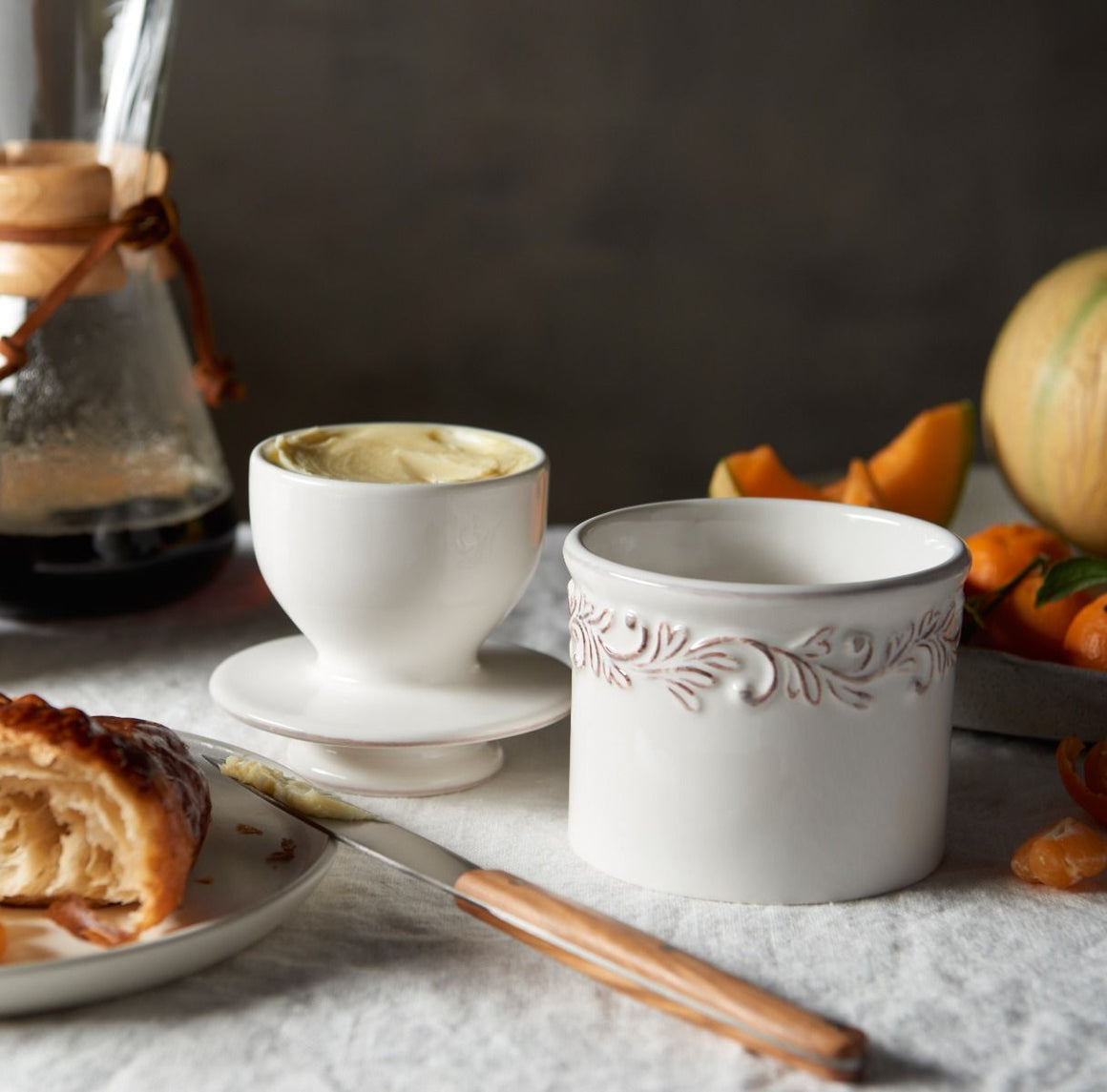 White Linen Antique Collection Butter Bell Crock – Official Butter Bell ...